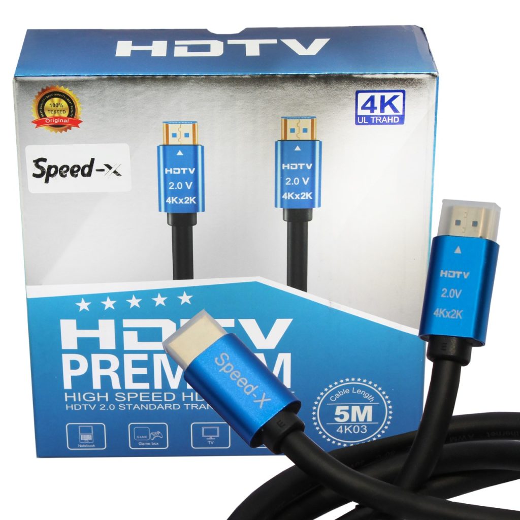 Speed-X 2.0V HDMI Premium Cable Ultra HD 4k 5m 5 meter – TrustStore.pk