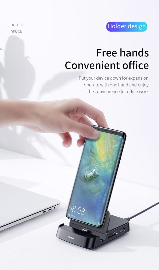 Baseus Mate Docking Type-C 7 in 1 Mobile Phone Intelligent HUB Docking ...