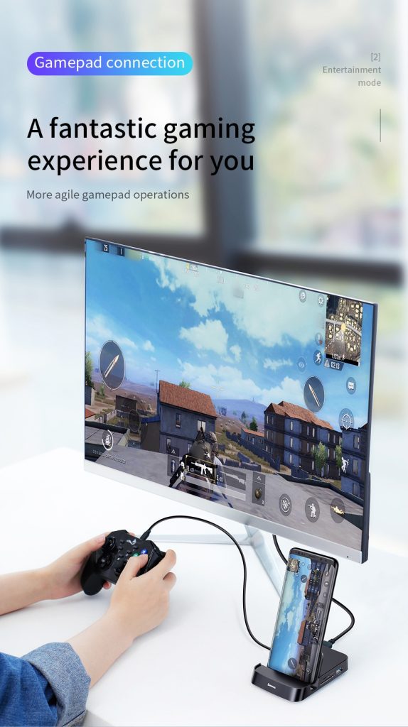 Baseus Mate Docking Type-C 7 in 1 Mobile Phone Intelligent HUB Docking ...