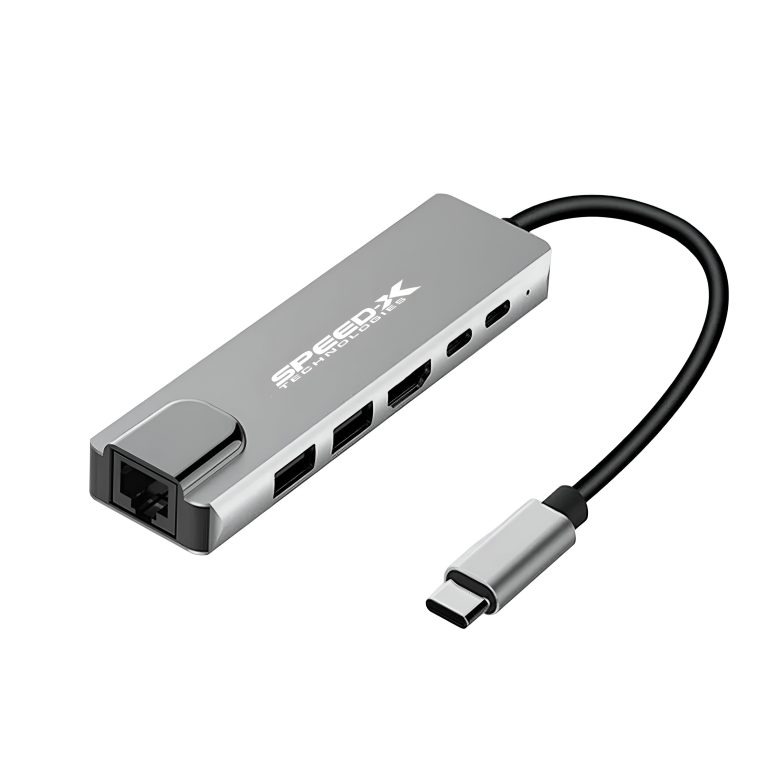6 In 1 Multi Port Type C To 4k Hdmi Usb 3 0 Hub Lan Converter